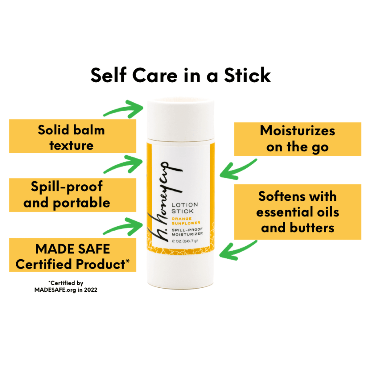 Natural Lotion Stick - Citrus | H. Honeycup